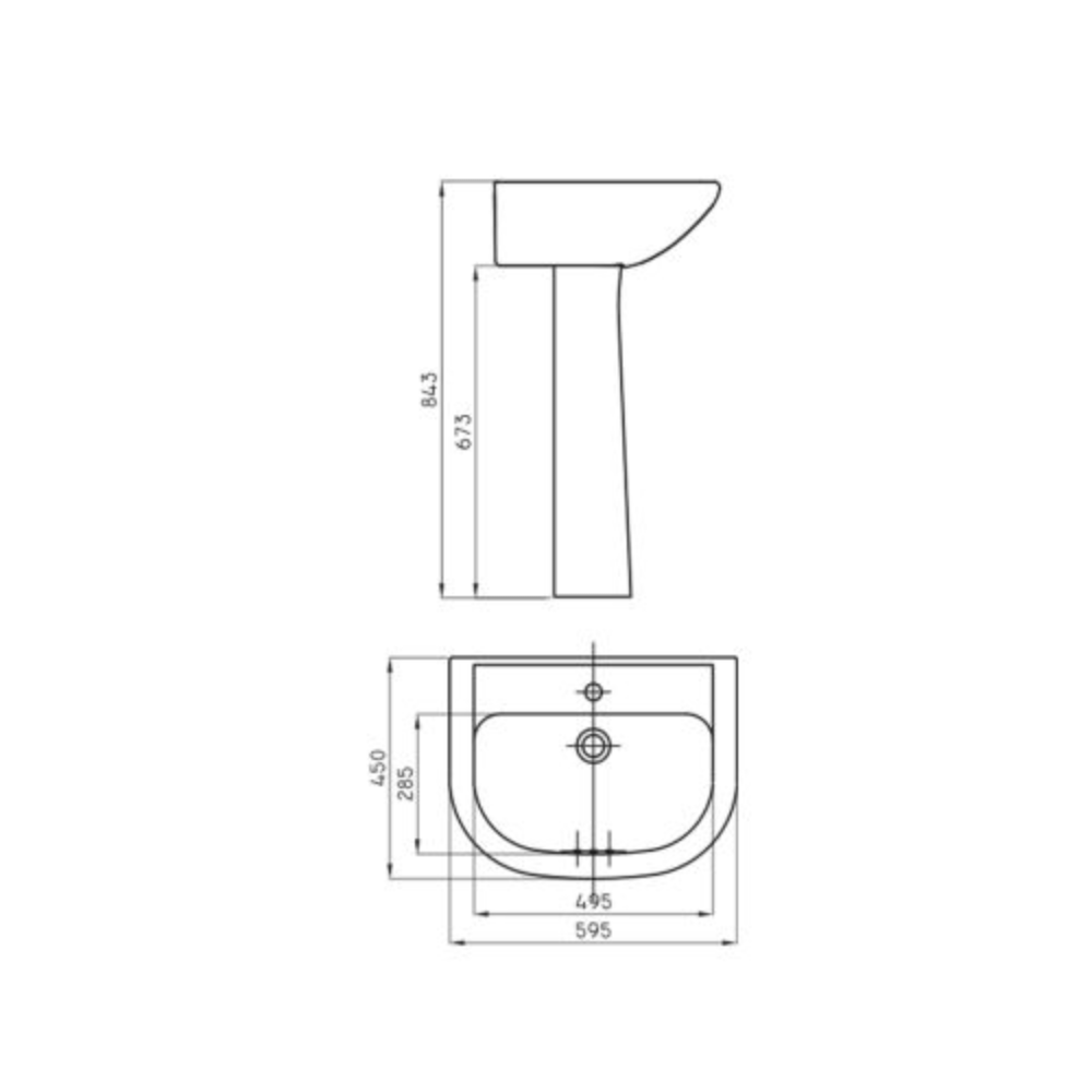 Lavatorio Ferrum Bari Blanco 1 Hueco - Morales